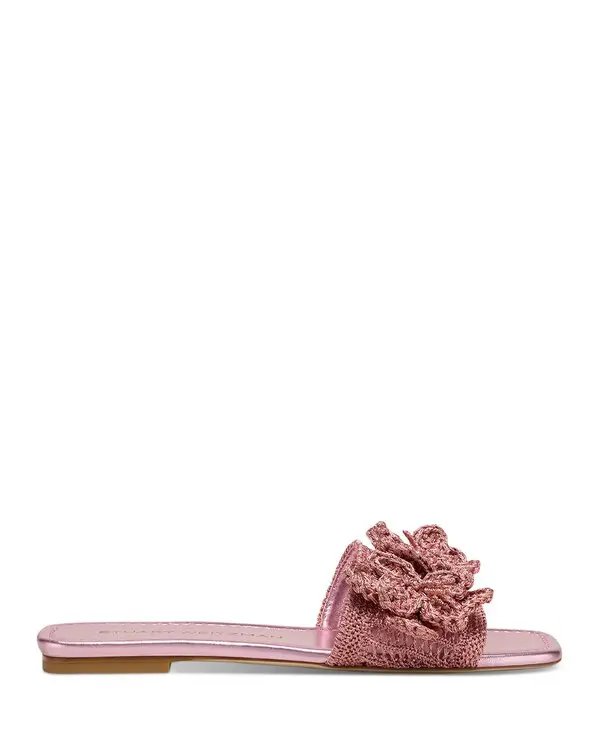 STUART WEITZMAN Lotus Slides - Pink Sand