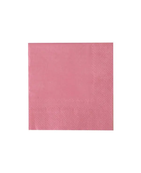 JOLLITY & CO Solid Shade Colors, Paper Party Cocktail Napkins, Set Of 20 - Amaranth