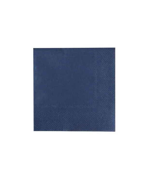JOLLITY & CO Solid Shade Colors, Paper Party Cocktail Napkins, Set Of 20 - Midnight