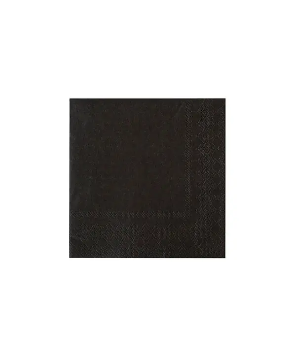 JOLLITY & CO Solid Shade Colors, Paper Party Cocktail Napkins, Set Of 20 - Onyx