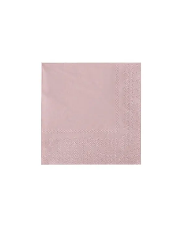 JOLLITY & CO Solid Shade Colors, Paper Party Cocktail Napkins, Set Of 20 - Petal