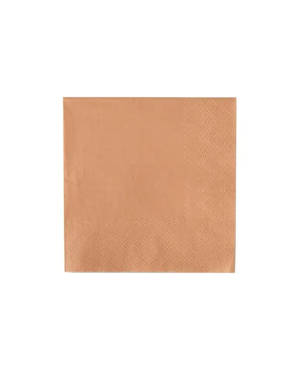 JOLLITY & CO Solid Shade Colors, Paper Party Cocktail Napkins, Set Of 20 - Sand