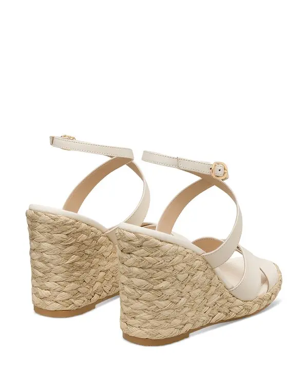 STUART WEITZMAN Alyssa Espadrille Wedge Sandals - Cream