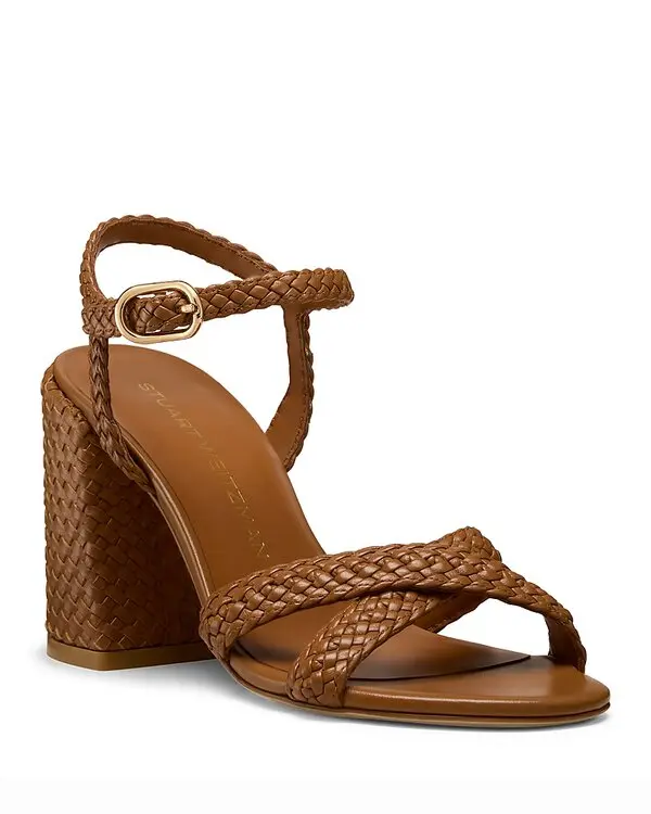 STUART WEITZMAN Alyssa 85 Woven Sandals - Boho Tan