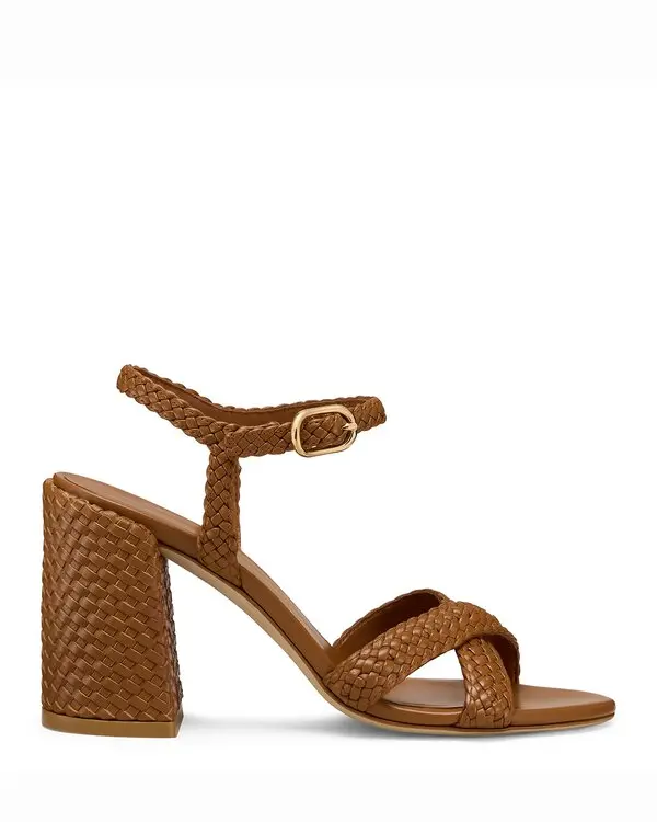 STUART WEITZMAN Alyssa 85 Woven Sandals - Boho Tan