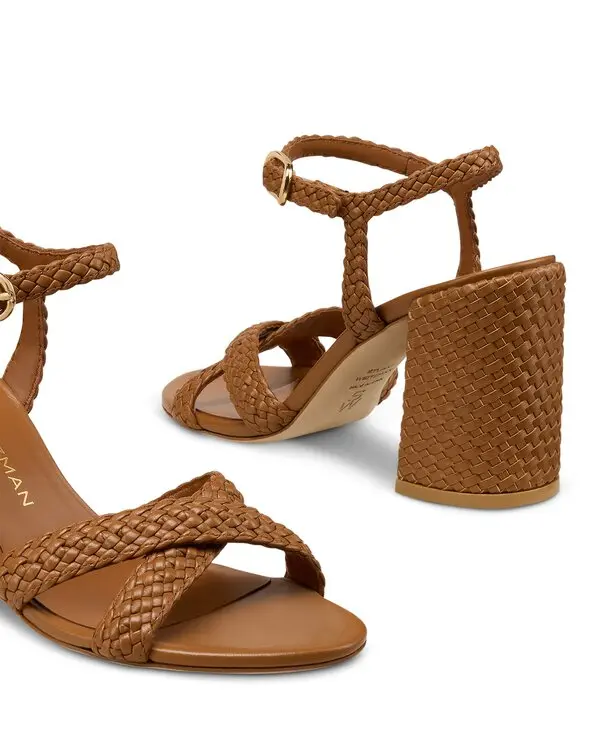 STUART WEITZMAN Alyssa 85 Woven Sandals - Boho Tan
