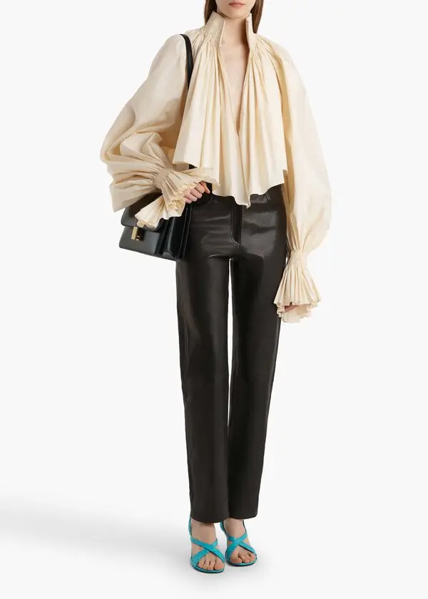 Khaite Callum Pant In Textured Lamb