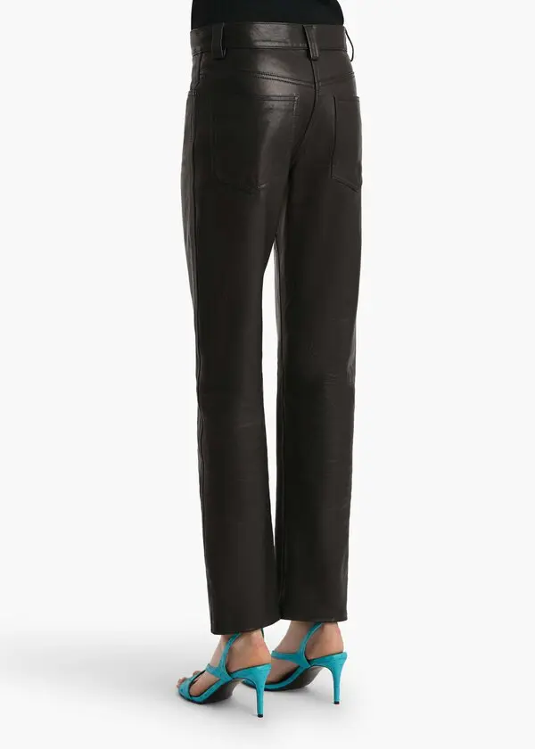 Khaite Callum Pant In Textured Lamb - Black