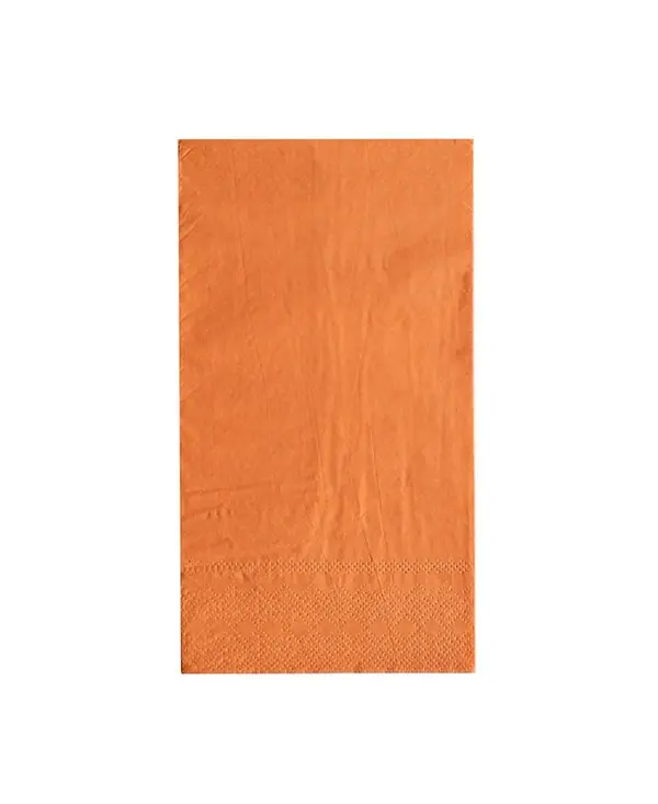 JOLLITY & CO Solid Shade Colors, Paper Party Guest Napkins, Set Of 16 - Apricot