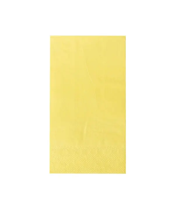 JOLLITY & CO Solid Shade Colors, Paper Party Guest Napkins, Set Of 16 - Banana