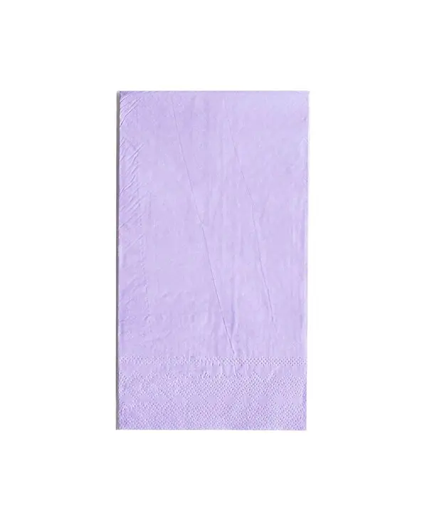 JOLLITY & CO Solid Shade Colors, Paper Party Guest Napkins, Set Of 16 - Lavender