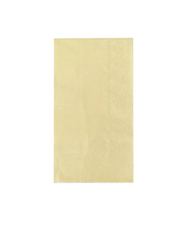 JOLLITY & CO Solid Shade Colors, Paper Party Guest Napkins, Set Of 16 - Lemon
