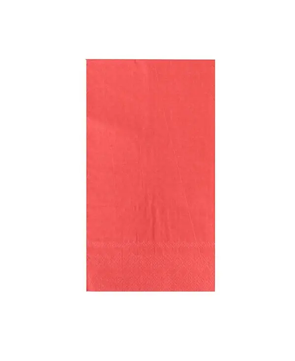 JOLLITY & CO Solid Shade Colors, Paper Party Guest Napkins, Set Of 16 - Poppy