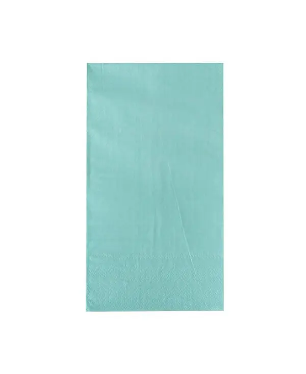 JOLLITY & CO Solid Shade Colors, Paper Party Guest Napkins, Set Of 16 - Seafoam