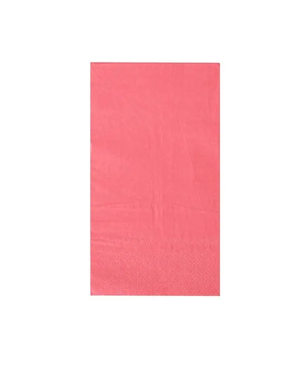 JOLLITY & CO Solid Shade Colors, Paper Party Guest Napkins, Set Of 16 - Watermelon