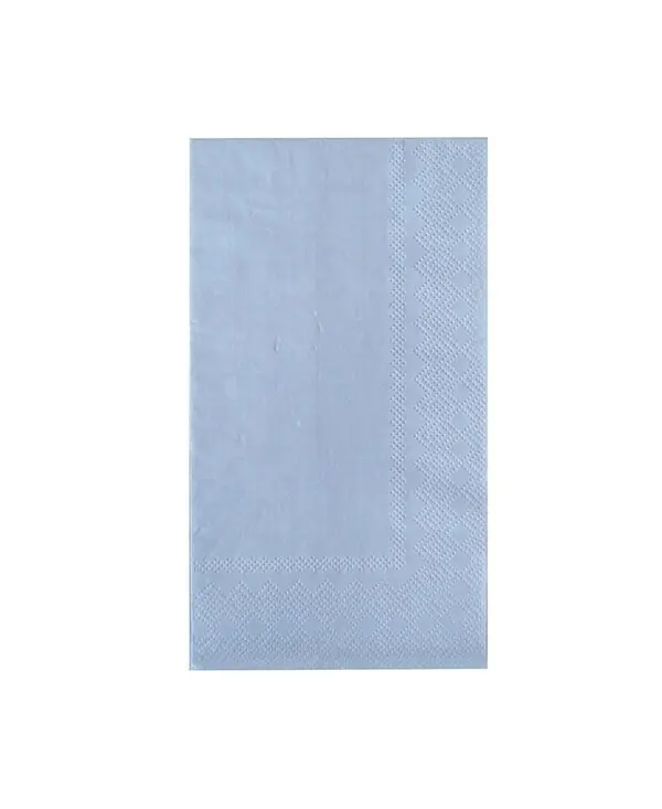 JOLLITY & CO Solid Shade Colors, Paper Party Guest Napkins, Set Of 16 - Wedgewood