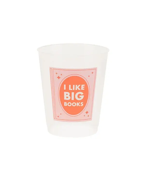 JOLLITY & CO Book Club Flex Cups, Set Of 8 - I Like Big Books