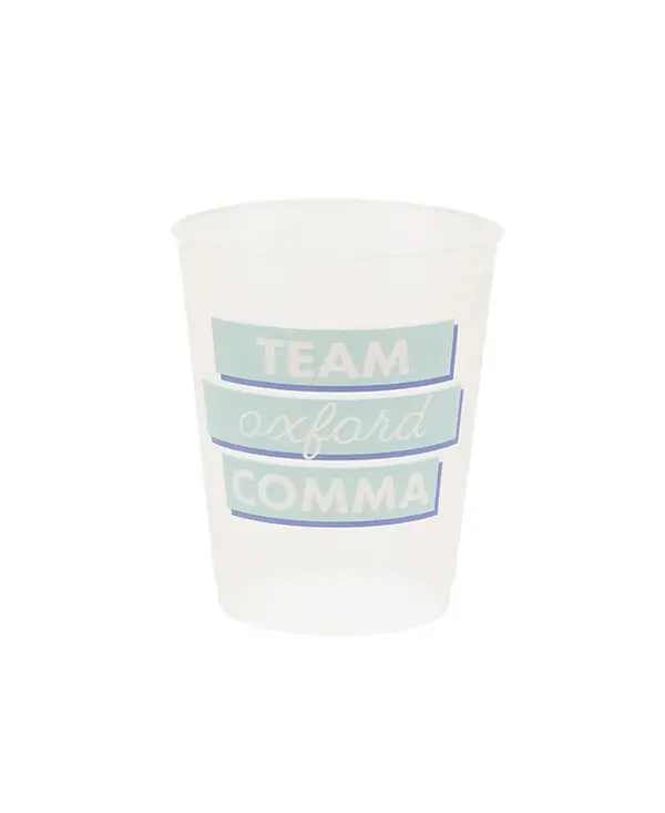 JOLLITY & CO Book Club Flex Cups, Set Of 8 - Team Oxford Comma