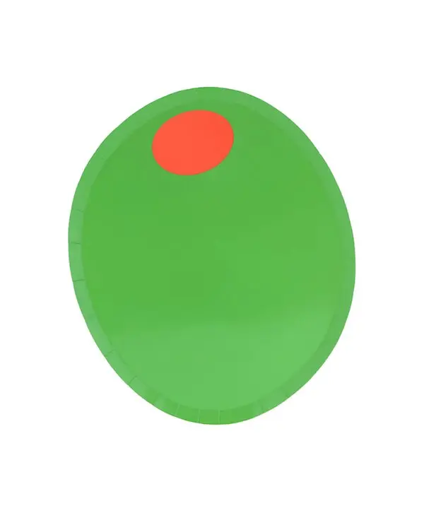 JOLLITY & CO Le Dinner Olive Paper Dinner Plates, Set Of 8 - Multicolor