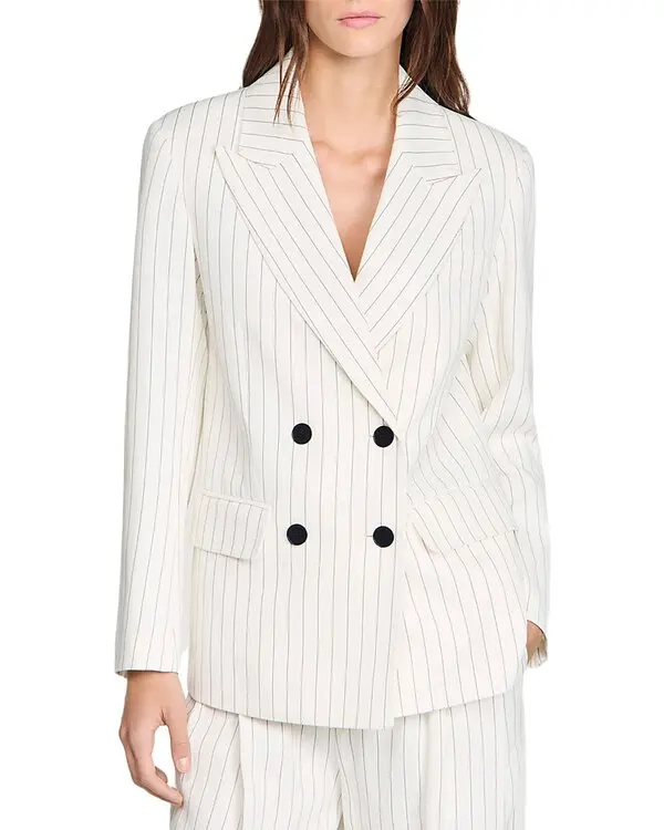Sandro Striped Tailored Jacket