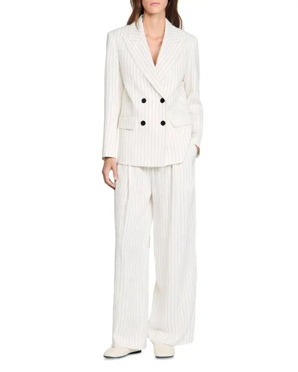 Sandro Striped Tailored Jacket