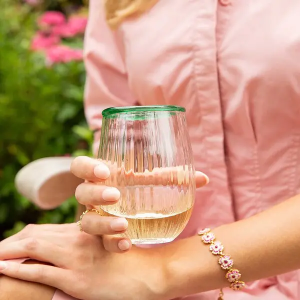 JULISKA Nell Stemless Wine Glass - Watercress