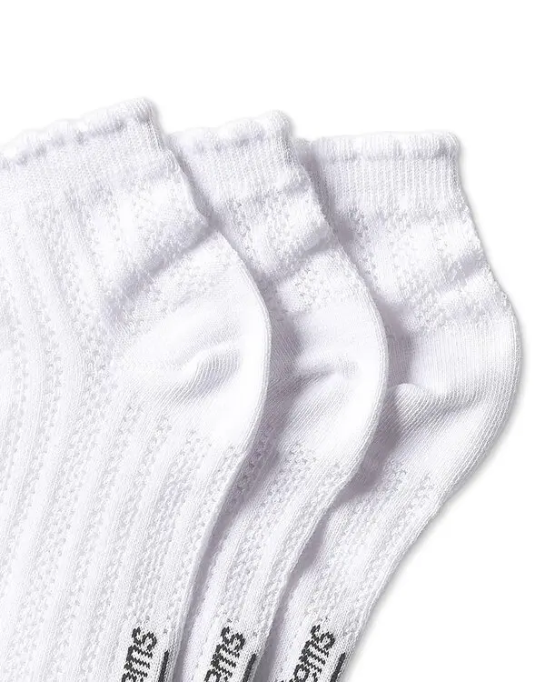 STEMS Pointelle Ankle Socks Pack Of 3 - White