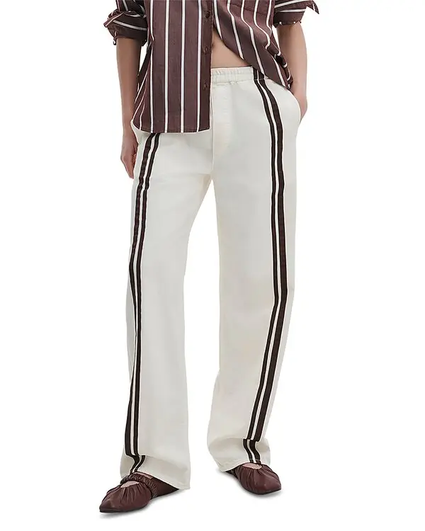 Rag & Bone Logan Pull On Track Pants - Ecru Sport