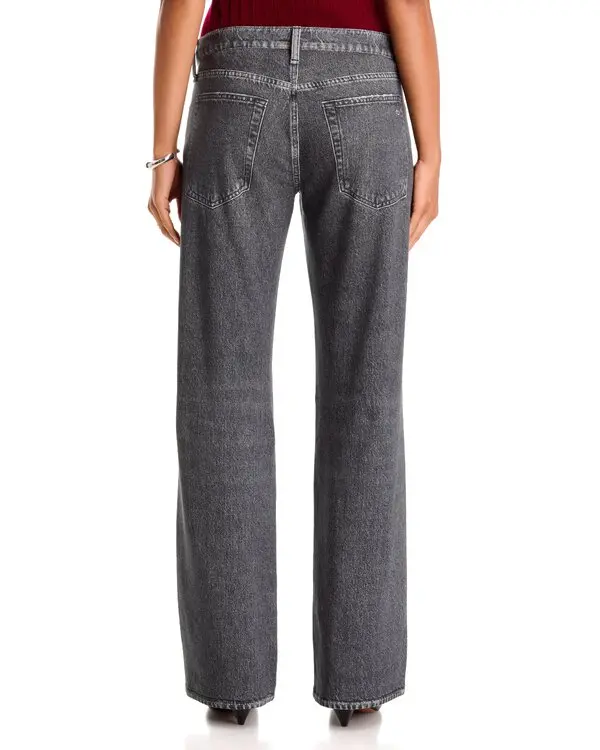 Rag & Bone Miramar Terry Saige Mid Rise Jeans - Barren