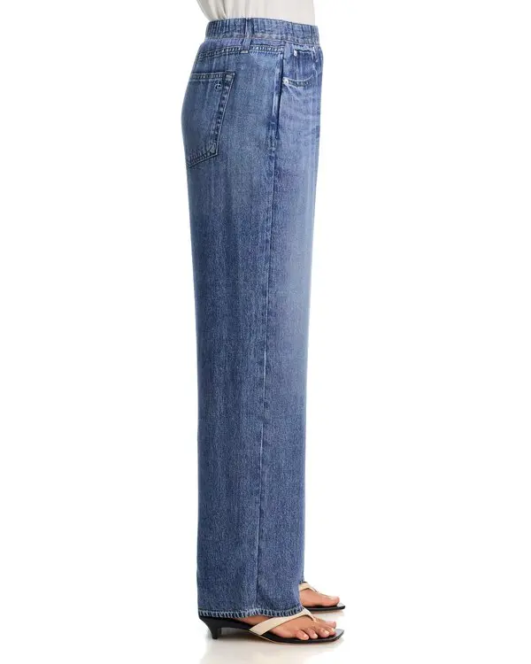 Rag & Bone Wide Leg Sweatpant Jeans - Lagoon