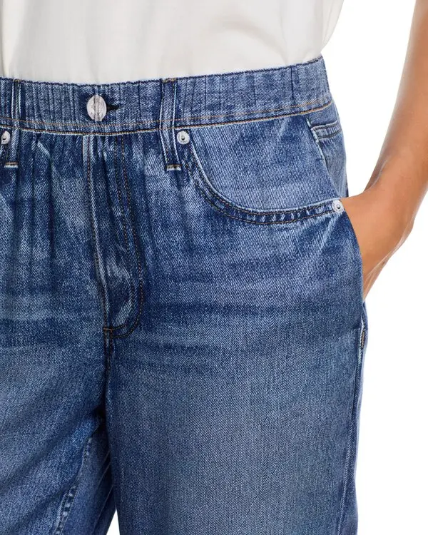 Rag & Bone Wide Leg Sweatpant Jeans - Lagoon