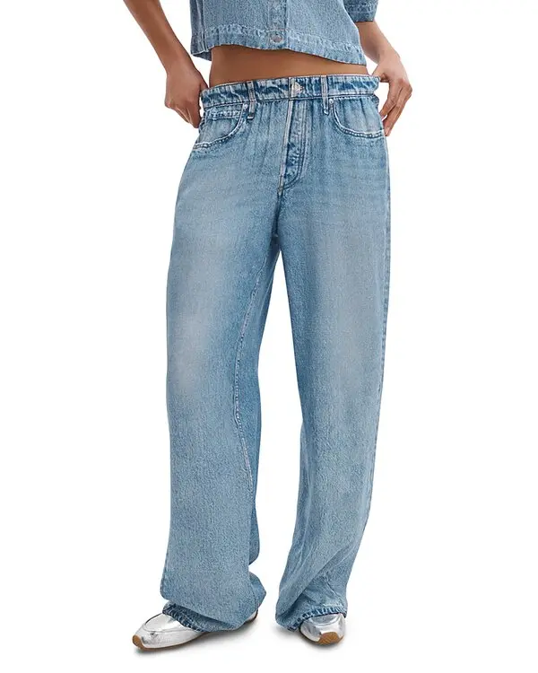 Rag & Bone Miramar Slink High Rise Wide Leg Jeans - Muray