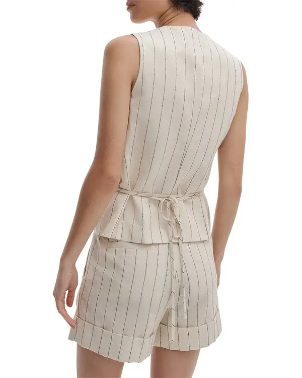 Rag & Bone Neila Stripe Shorts - White Stripe