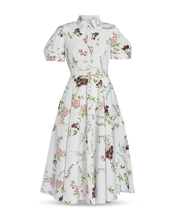 Erdem Pleated Cuff Shirt Dress