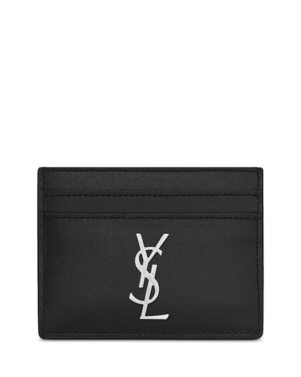 Saint Laurent Cassandre Card Case - Black