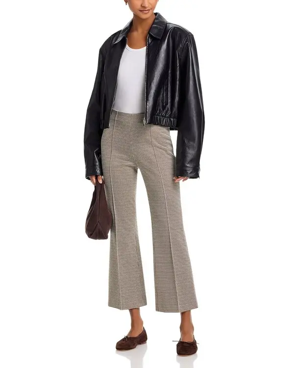 Rag & Bone Irina Kick Flare Pants - Brown Grid