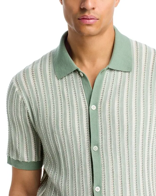 Madewell Vertical Stripe Button Shirt - Frosted Cyprus