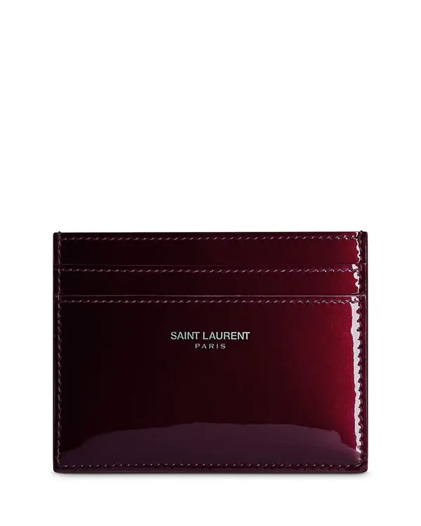 Saint Laurent Paris Card Case - Bordeaux
