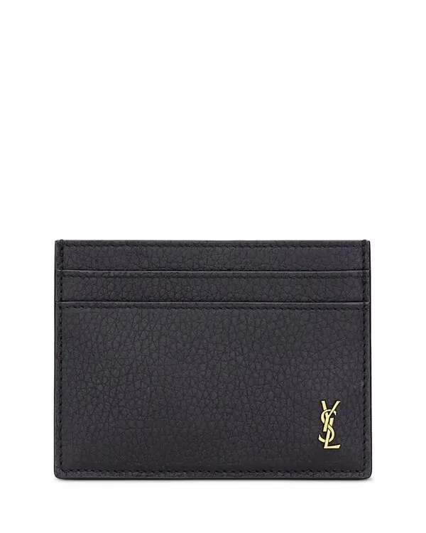 Saint Laurent Tiny Cassandre Card Case - Midnight Blue