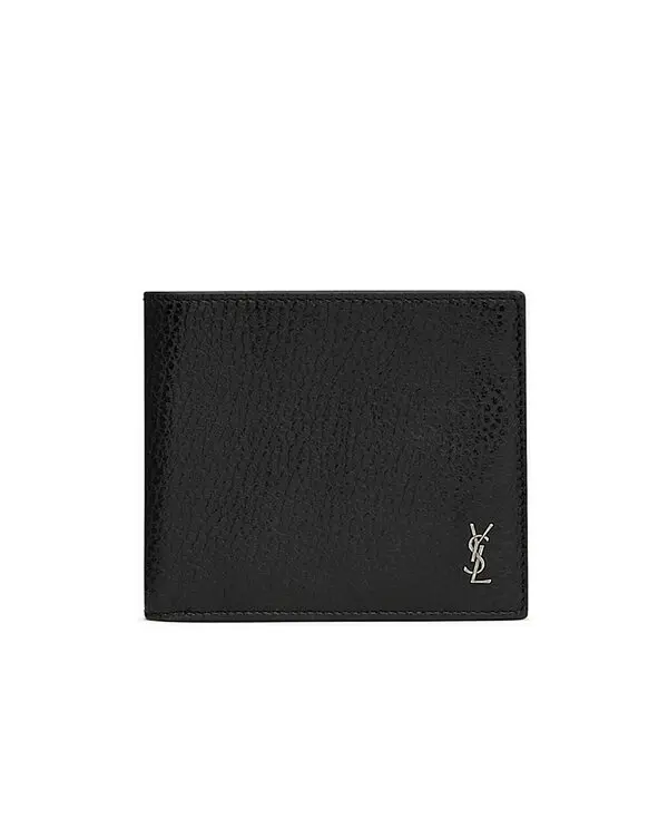 Saint Laurent Tiny Cassandre East/west Wallet - Black/silver