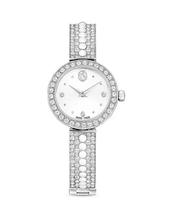 SWAROVSKI Matrix Pearl Bangle Watch, 26mm - Silver