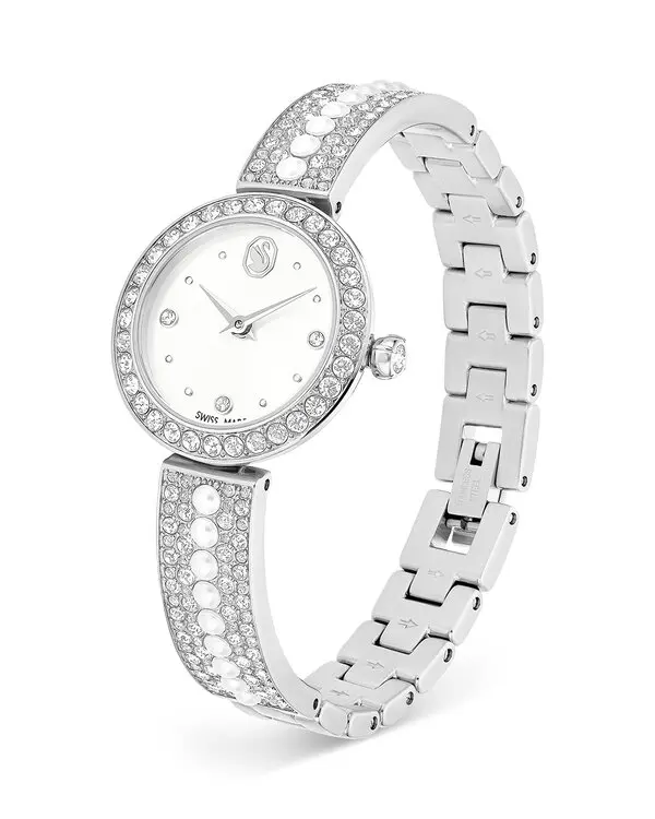 SWAROVSKI Matrix Pearl Bangle Watch, 26mm - Silver