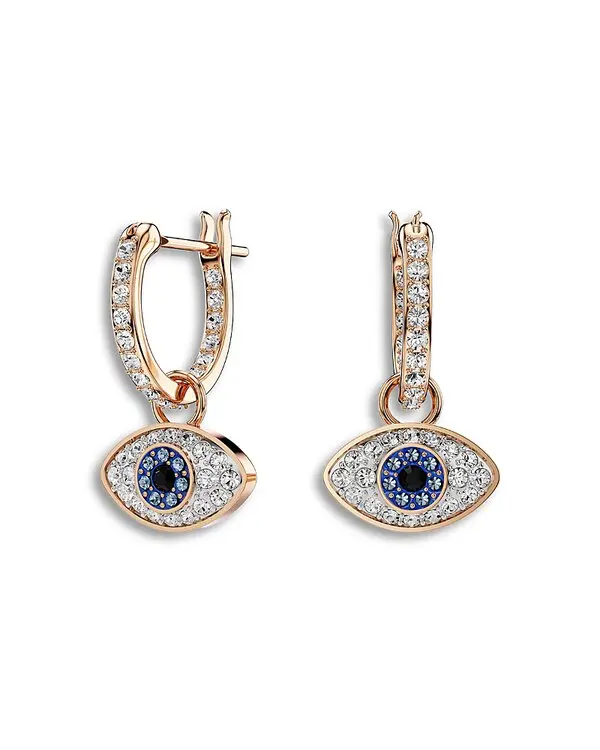 SWAROVSKI Dextera Evil Eye Hoop Earrings