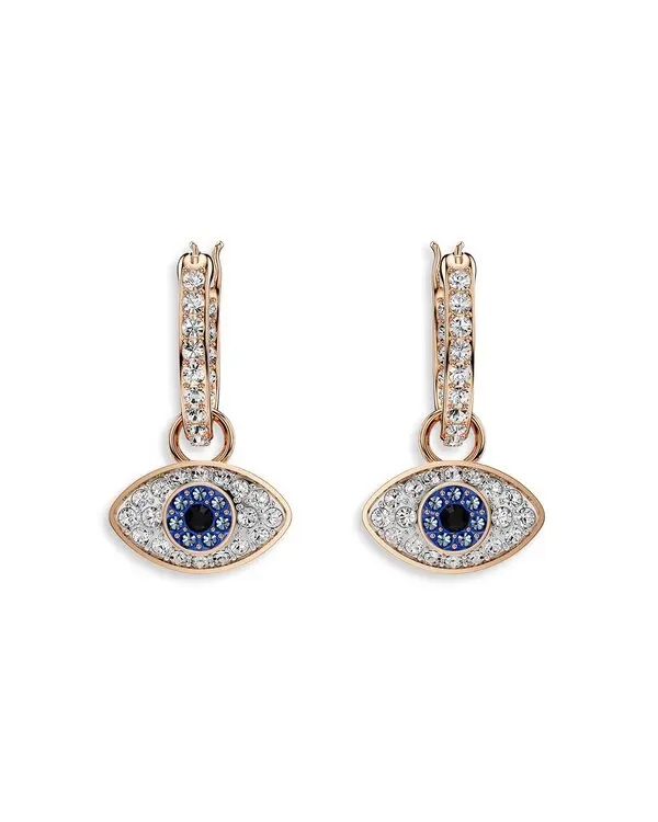 SWAROVSKI Dextera Evil Eye Hoop Earrings