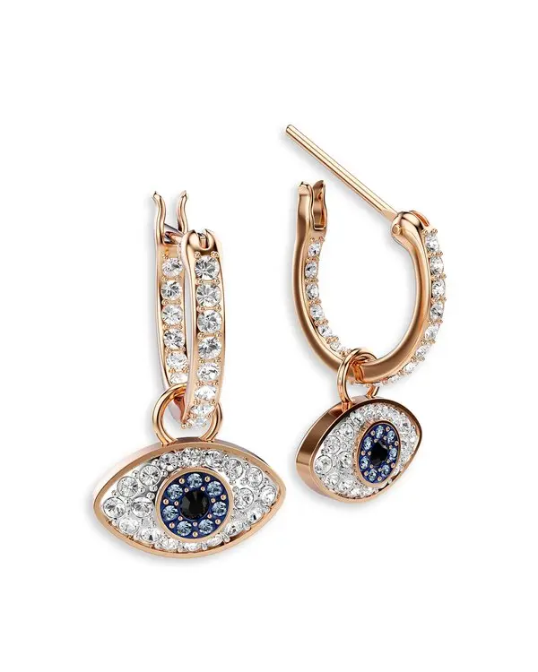 SWAROVSKI Dextera Evil Eye Hoop Earrings
