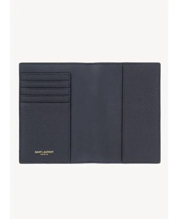 Saint Laurent Tiny Cassandre Passport Case - Midnight Blue