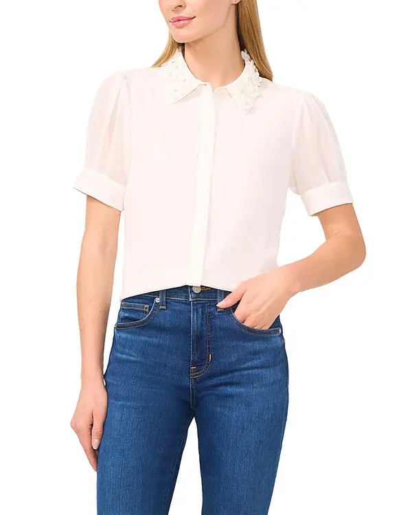 CECE DUPRAZ Puff Sleeve Blouse - New Ivory