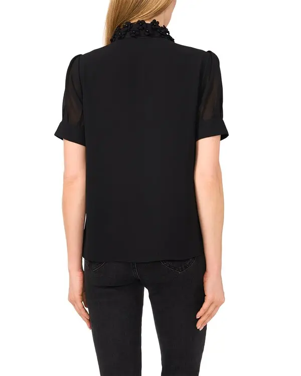 CECE DUPRAZ Puff Sleeve Blouse - Rich Black