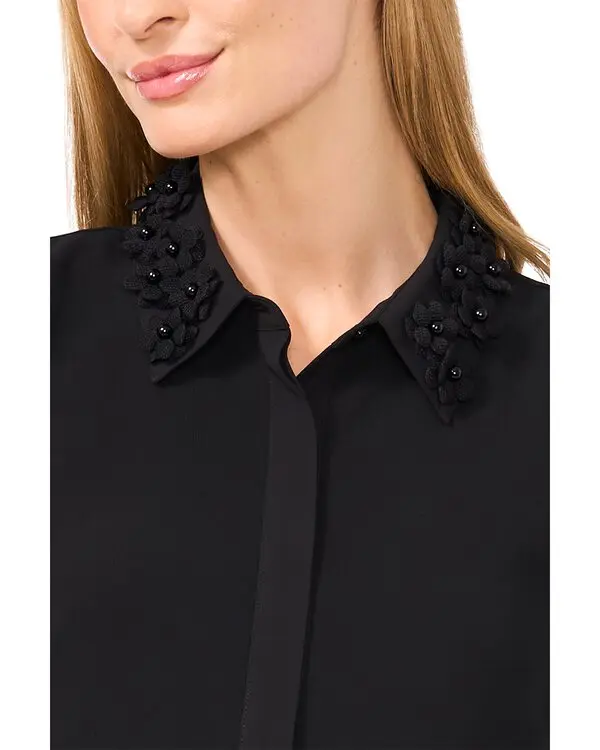 CECE DUPRAZ Puff Sleeve Blouse - Rich Black