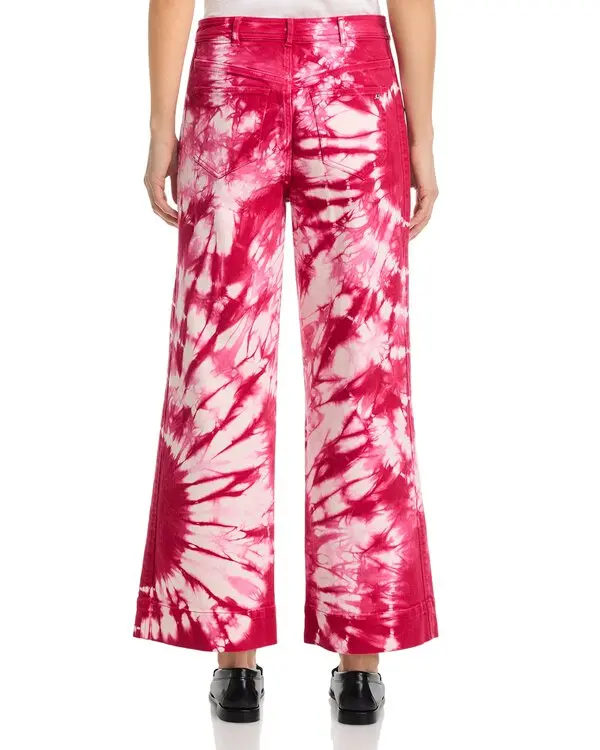 Cinq À Sept Tie Dye Betsy High-rise Wide-leg Jeans - Goji Berry